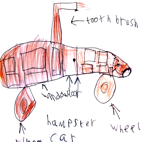 Hamster Toothbrush Car : Little Inventors